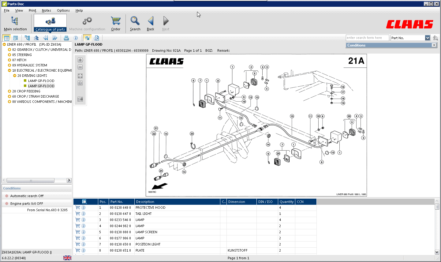 Claas Parts Doc 2.2 - Agricultural (Update 843), spare parts catalog ...