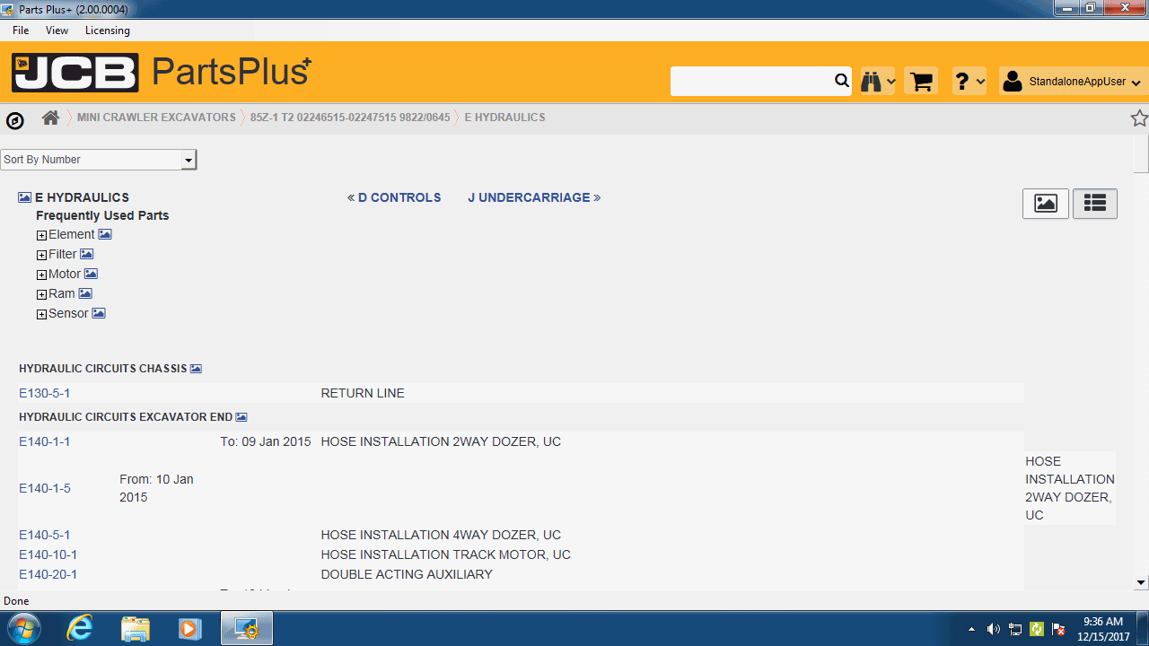 JCB Service Parts Pro 2017 + Service Manual 2017, 2.02, JCB full spare ...