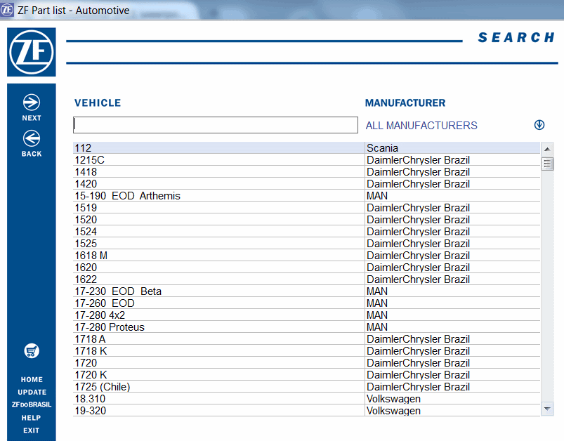 ZF Brazil Automotive 2023, spare parts catalog identification for ...
